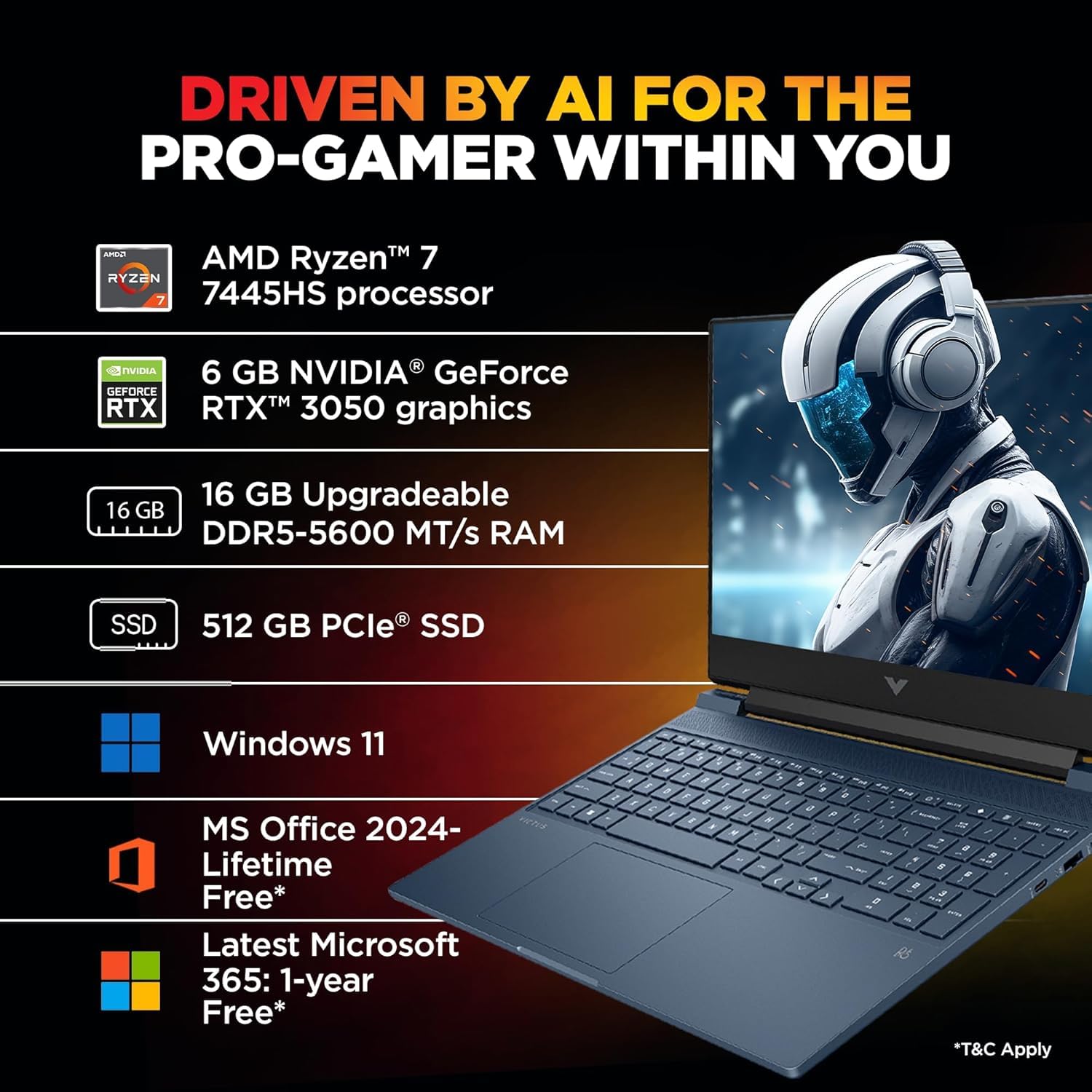 HP Victus fb3120AX Gaming Laptop | Ryzen 7 | 16GB RAM | 512GB SSD | RTX ...