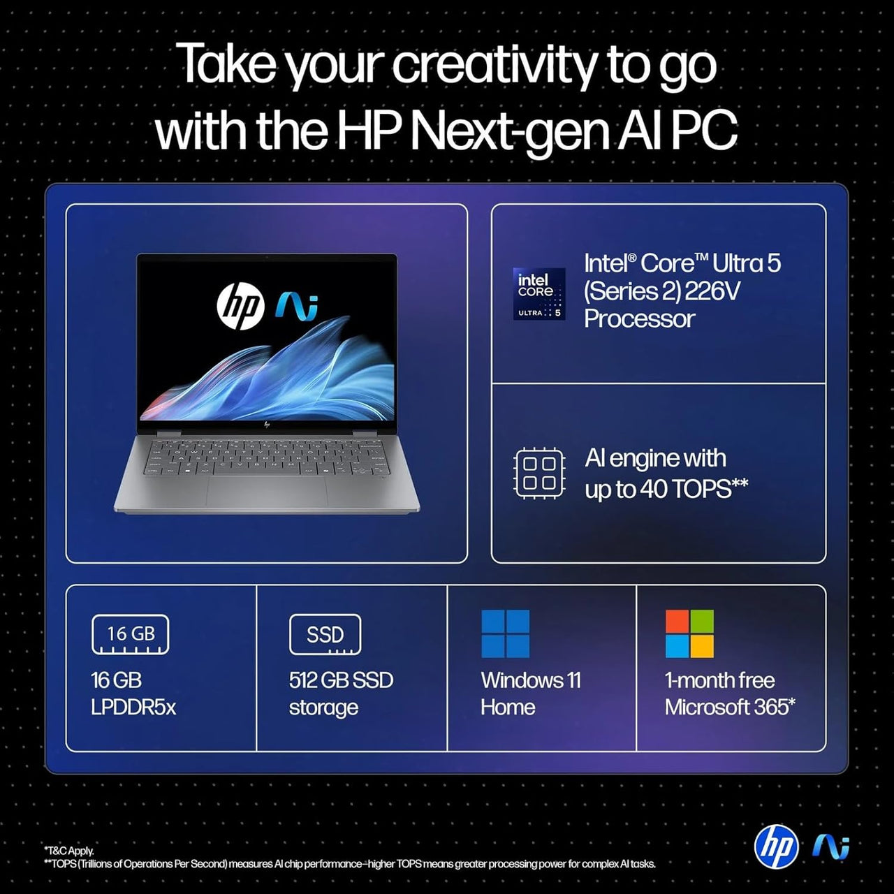 Buy HP OmniBook X Flip Ultra 5 OLED Laptop – 16GB/512GB, 3K – Innova Retail